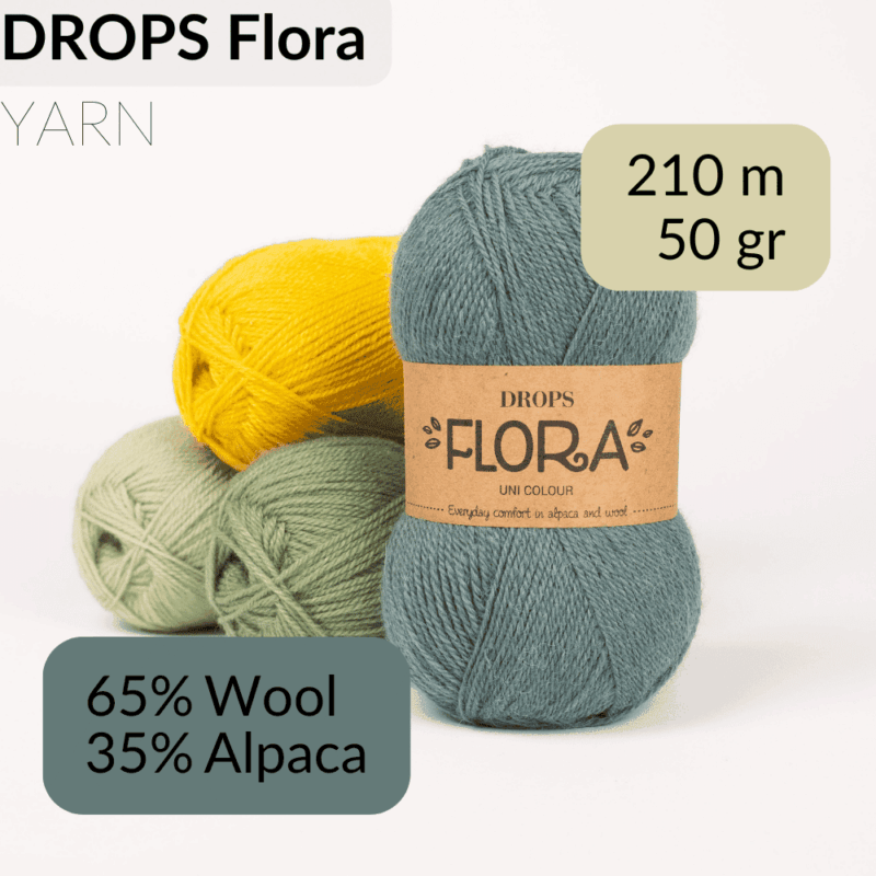 DROPS Flora DK Yarn - Premium Wool For Knitting